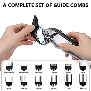Hair Clippers for Men, Pro Hair Clippers for Barbers and Stylists, Mens Hair Clippers Cord/Cordless Hair Trimmer LCD Durable Haircut Kit with Run Time Up to 5 Hours