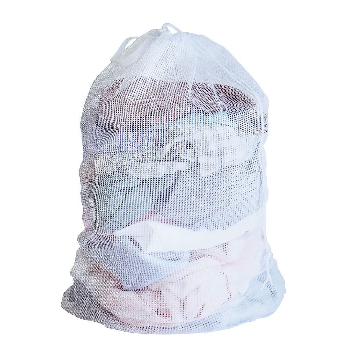 36" x 24" Heavy Duty Polyester Laundry Bag Mesh Laundry Bag Laundry Hamper Liner (White, 1 Piece)