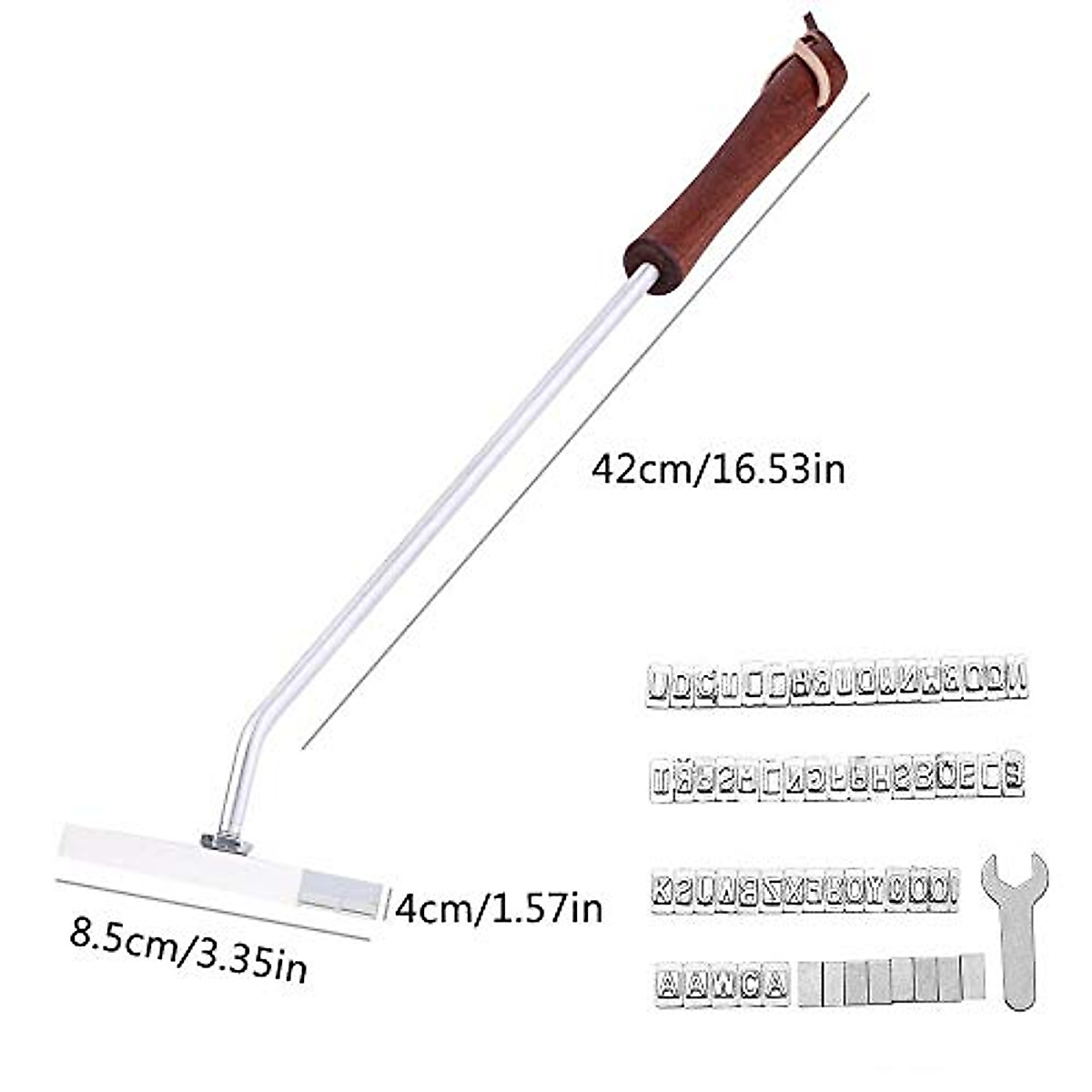 Anbt BBQ Branding Iron with Changeable Letters Perfect for Branding Steaks, Burgers, Chicken, Meat with Your Name Barbecue Steak Names Tool