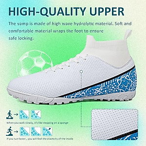 Indoor Soccer Shoes Mens Soccer Cleats Women Turf Soccer Shoes Men Tacos De Futbol Para Hombre Football Cleats For Big Boy Zapatos De Futbol Para Hombres Futbol Futsal Shoes High Top Football Boots TF