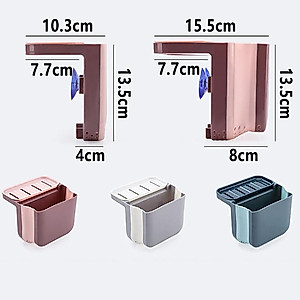 RhAny Dry and Wet Separation Trash Can，Telescopic Sink Drain Basket,Small Suction Cup Trash Can (2PCS-D)