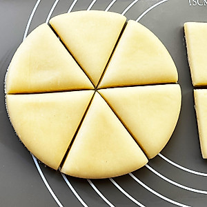 Multi 2.5" 6 Slice Pizza Pie Cookie Cutter, Multicutter for Pumpkin or Apple Pie Cookies, Orange or Watermelon Slices, 6 pcs Cookie Puzzle, Dough, Fondant (Pizza Pie (2.5" slices))