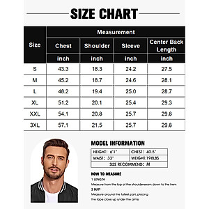 COOFANDY Varsity Jackets For Men Fashion Light Weight Bomber Jackets Windbreaker Waterproof Black