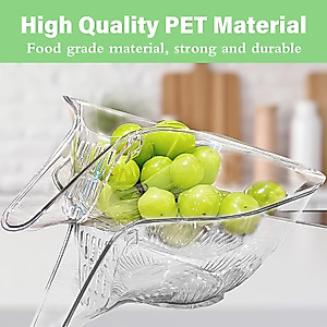 Yamjug Drainage Basket, 3 Pack 2024 Upgrade Drain Basket Funnel Multi-functional Drain Basket [30% Thicker] Removable Plastic Strainer Bowl Food Drainer for Food Fruits Pasta