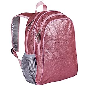 Wildkin 15-inch Kids Backpack – Durable, Padded, Adjustable for School & Travel - Pink Glitter