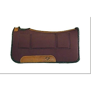Diamond Wool Contoured Pressure Relief Chocolate Western Shim Saddle Pad Size 32x32 and 1" Thickness