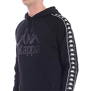 Kappa Mens 222 Banda Hurtado Long Sleeve Pullover Hoodie Top - XL Black