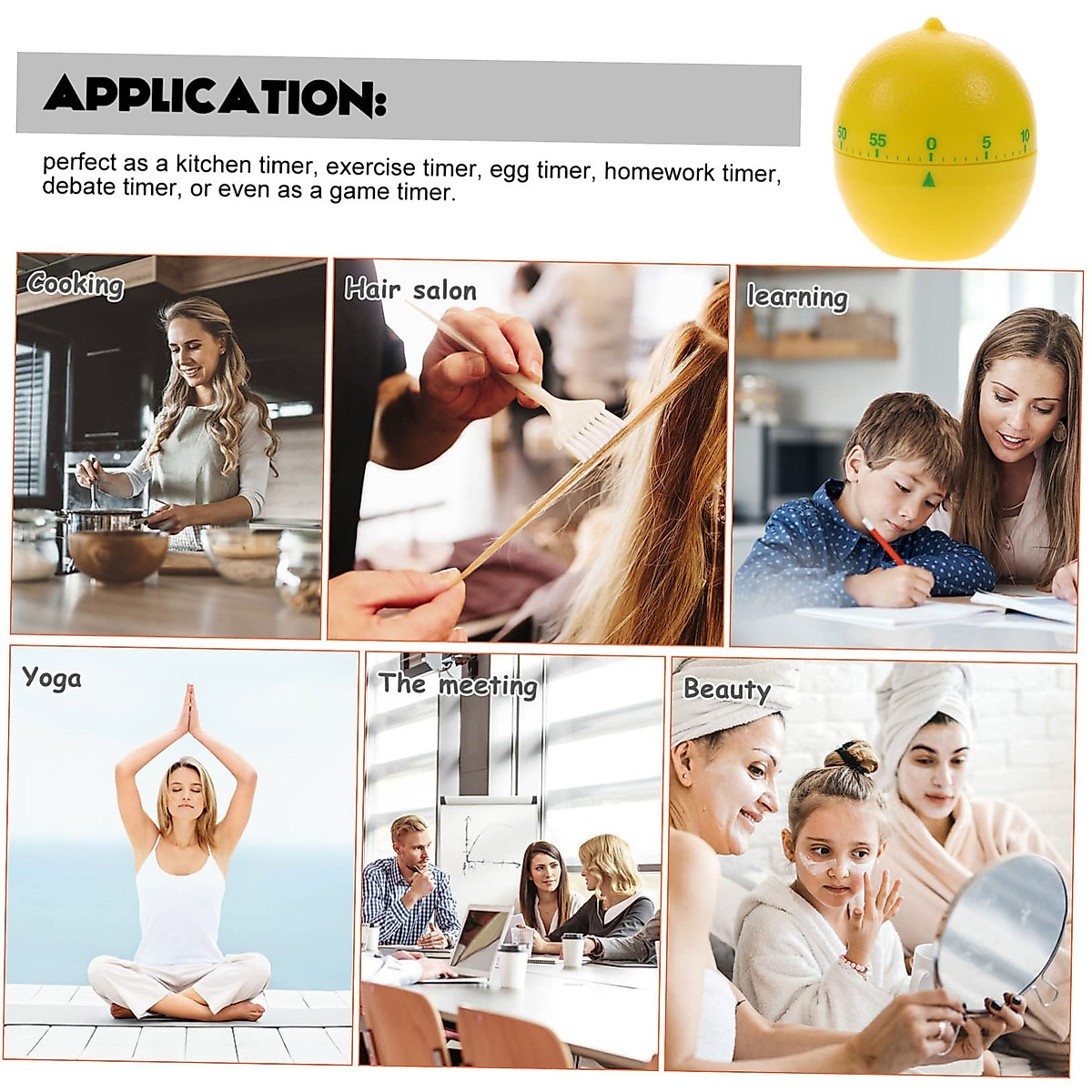 Yardenfun Timer Kitchen Countdown Clock Baking Reminder Kitchen Reminder Alarm Counters 60 Minutes Loud Alarm E Tool Kids Tools Kitchen Time Reminder Mechanical Plastic to Rotate Equipment