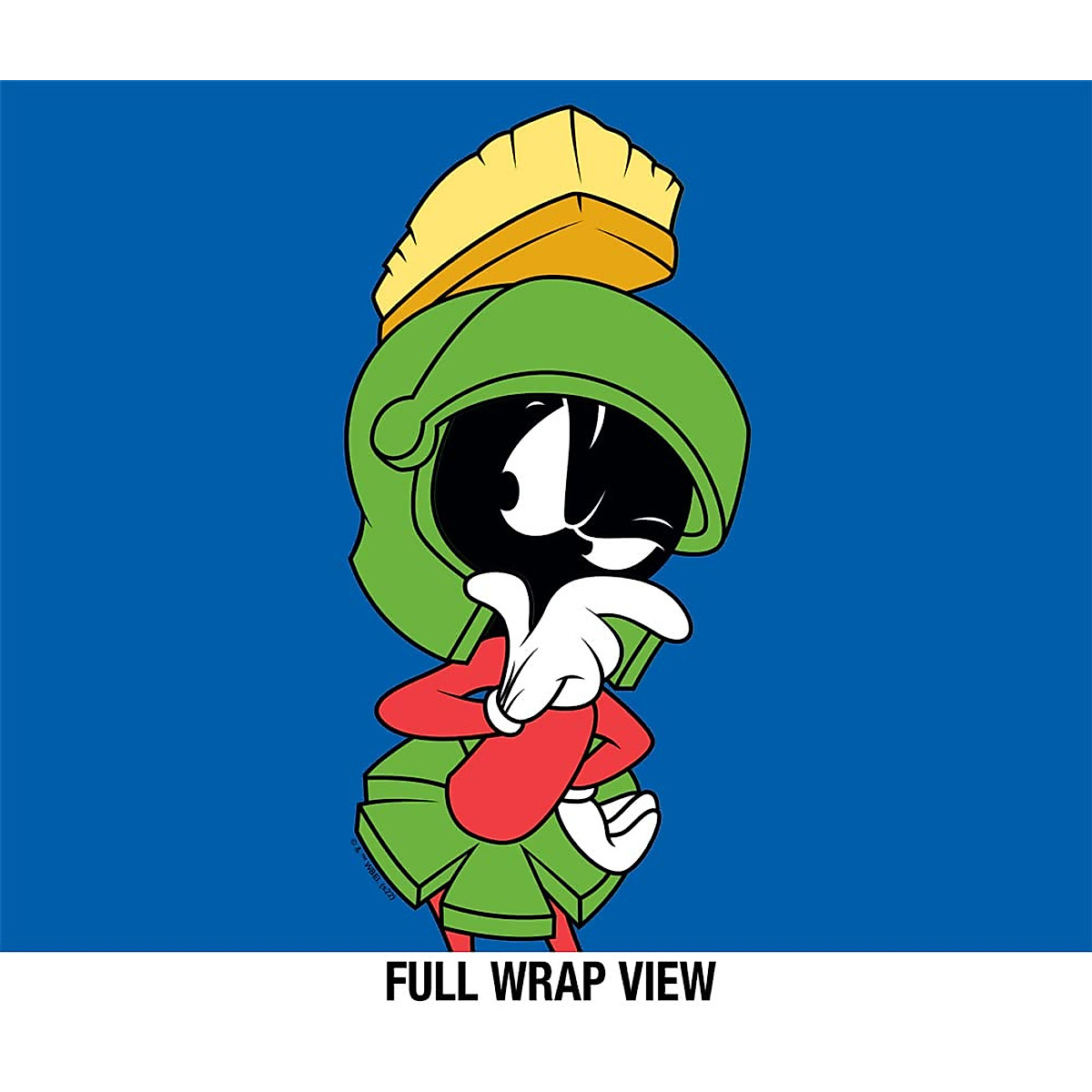 Looney Tunes OFFICIAL Marvin the Martian 24 oz Insulated Canteen Water Bottle, Leak Resistant, Vacuum Insulated Stainless Steel with Loop Cap, Black