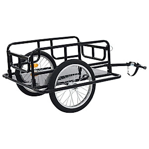 Festnight Bike Cargo Trailer 51.2"x28.7"x19.7" Steel Black