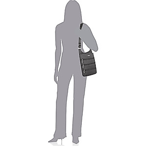 New Baggallini Women's Zipper - Big Purse Charcoal One Size