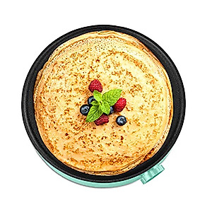 Holstein Housewares 12” Crepe Maker - Adjustable Temperature Control - Nonstick Griddle for Versatile Cooking of Crepes, Blintzes, Pancakes, Eggs, Bacon & More - Easy to Clean - Indicator Lights