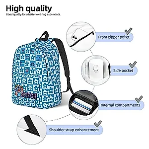 Sjhplzjyer Cartoon Backpack Fashionable and Functional 3D Printed Canvas Backpacks with Compartments and Durable Materials 16 Inchh…