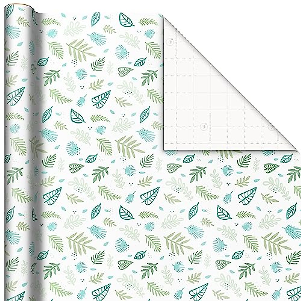 Hallmark Recycled Baby Wrapping Paper with Cutlines on Reverse (3 Rolls: 60 Sq. Ft. Total) Animals, Plants, Rainbows for Baby Showers, Gender Reveal Parties, First Birthdays