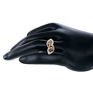 VIR JEWELS 1 cttw Citrine Ring .925 Sterling Silver with Rhodium Plating Oval Shape 6x4 MM Size 9