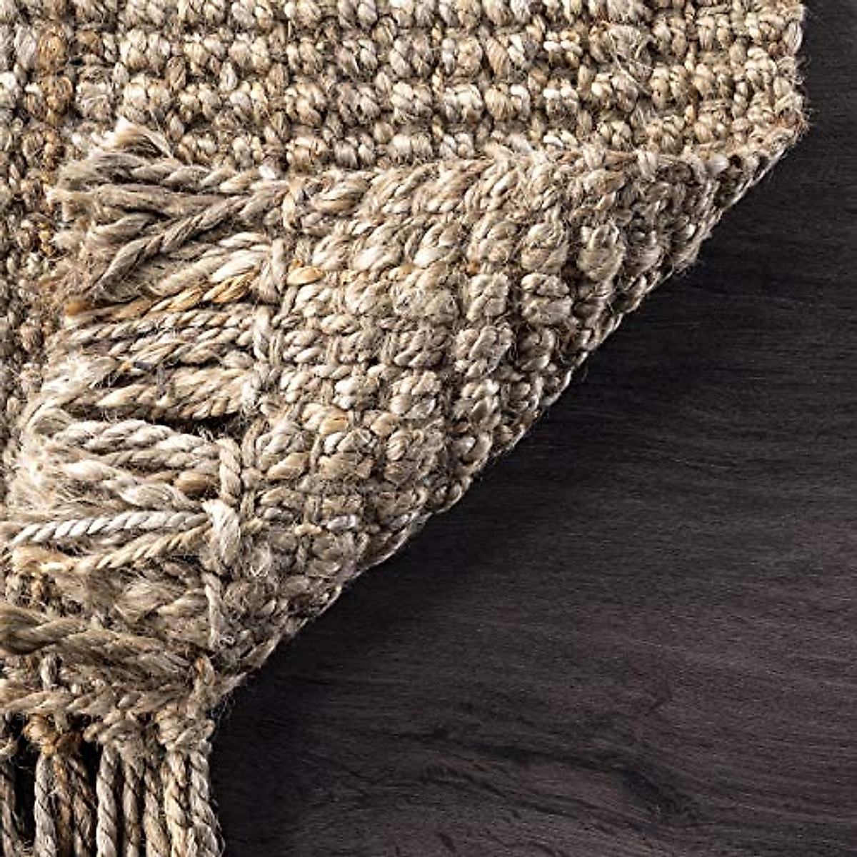 nuLOOM Daniela Farmhouse Chunky Jute Area Rug, 5' x 7' 6", Natural