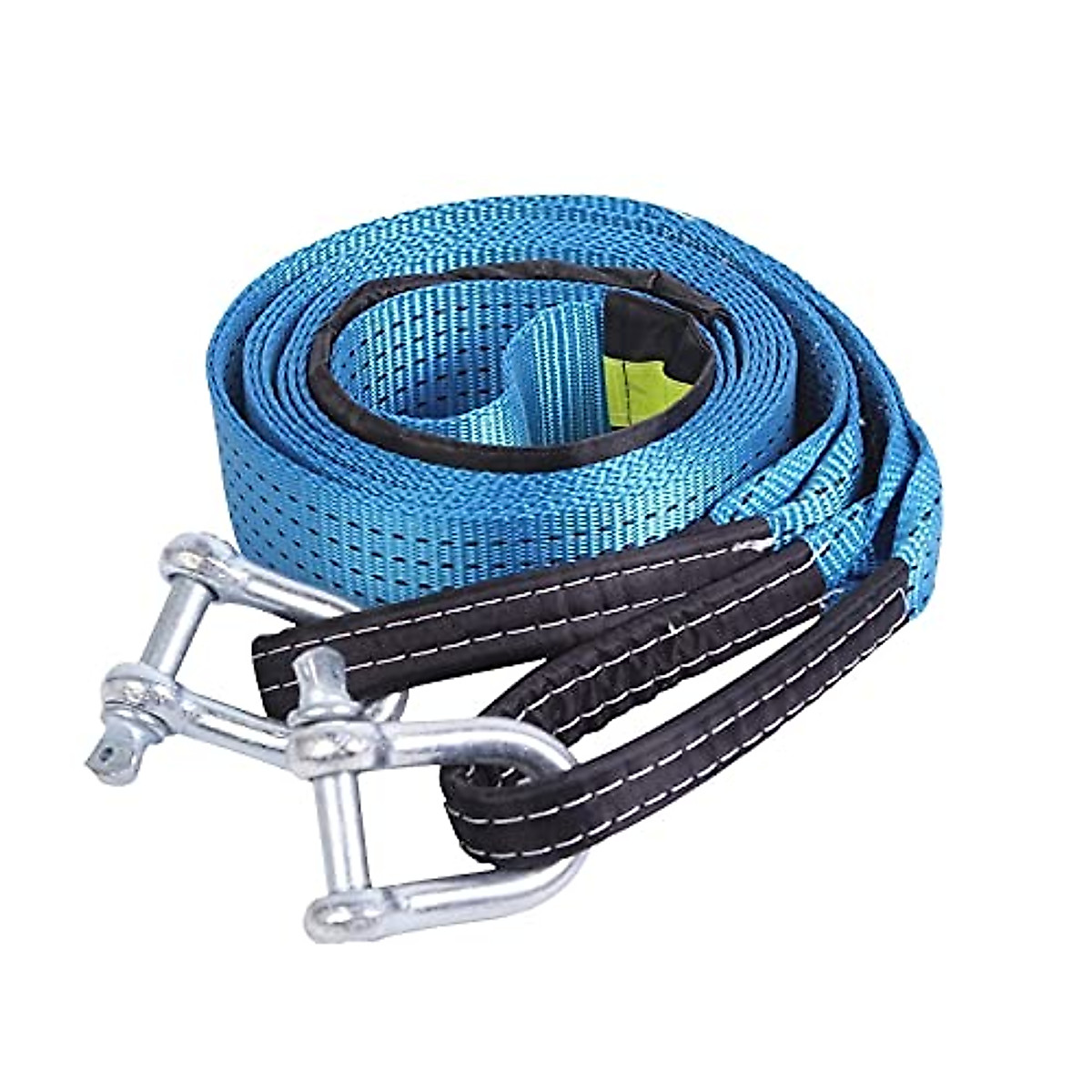 Voilamart Tow Strap Recovery with Hooks 2” x 20ft 17,600LBS Break Strength Towing Strap,Reflective Strip,Pair of Gloves,Storage Bag for Road Recovery Towing Rope Cable Winch Strap,Tree Saver