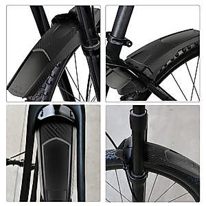 EZESO ESSENTIAL SKINCARE Mountain Bike Fender, MTB Mudguard, Front and Rear Bicycle Mudguard, Mud Guard Fits 20" 26" 27.5" 29" Universal Bike(2PCS)