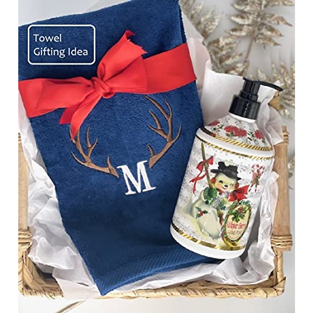 Personalized Rustic Antler Towel Set (2)