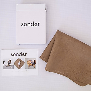 Sonder Leather Baby Changing Mat - Multipurpose Portable Waterproof Diaper Pad - Compact for Travel - Deluxe Leather Diaper Changer - Size 14" by 22" (Ivory)
