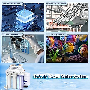 iSpring RCC7D RO/DI System, 6-Stage Reverse Osmosis De-ionization Water Filter System, 75 GPD RO/DI Water System for Aquarium and Water Softener with DI Water Filter