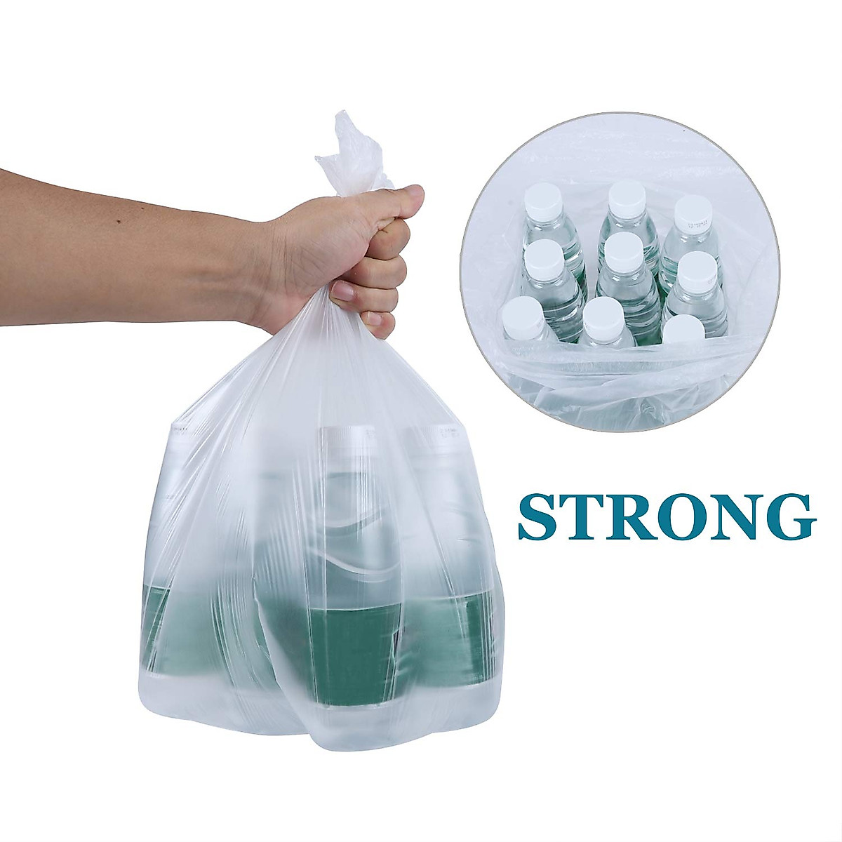 Mini Trash Bags 1.2 Gallon Inwaysin Mini Garbage Bags Compost Trash Can Liners 1-1.5 Gallon for Mini Trash Can Diaper Trash Bags 4.5-5 Liter 125 Count White