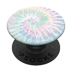Rainbow Tie Dye in Blue Pink Green Yellow Orange AEHP530 PopSockets PopGrip: Swappable Grip for Phones & Tablets