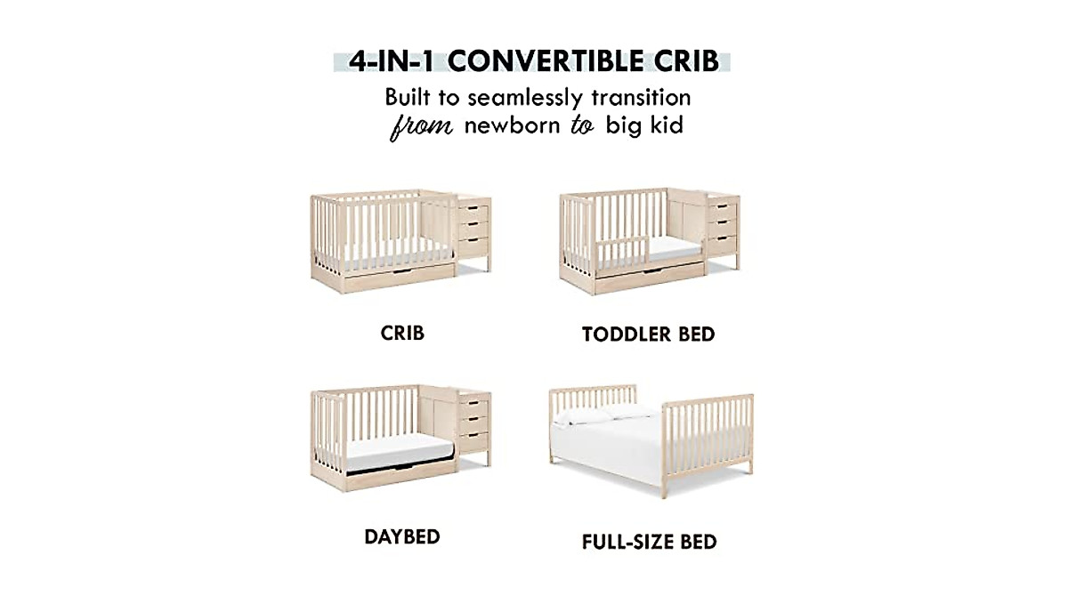 Colby 4-in-1 Convertible Crib & Changer - Grow with Baby