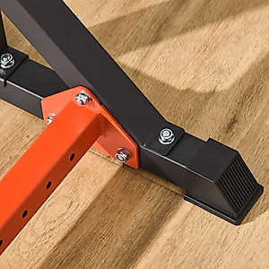 Soozier Barbell Rack Stand, Easily Adjustable Barbell Squat Rack for Home Gym Equipment, Strength Training Fitness Gift for Men & Women