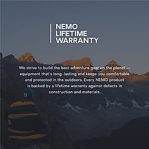 NEMO Sonic Down Mummy Sleeping Bag - Regular - Goodnight Gray/Goldfinch