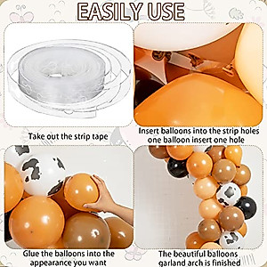 130pcs Party Cow Balloons Garland Arch Kit - Mixed Brown Black Cow Print Balloons for Western Cowboy Cowgirl Themed Party Baby Shower Farm Birthday Party Decoration Supplies