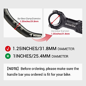 Himiway Mountain Bike Handlebars, Aluminum Alloy MTB Riser Bars Handlebar Rise 30mm Diameter 31.8mm Length 780mm Extra Long Black Bicycle Handlebar for Most MTB, Road Bike