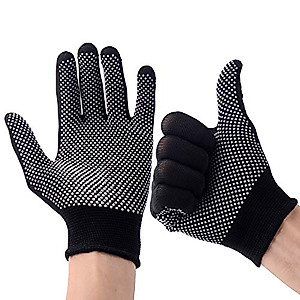 COOHORN 24Pcs Work Glove Liners Dry Hand Anti-slip Dots Coating Knitted Working Glove - Stretchy Cloth Glove for Fishing Grilling Warehouse Garden Painting - Thin Moist Breathable Work Glove, 12Pairs