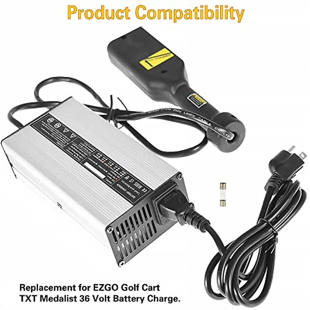 WFLNHB 36 Volt 5 Amp Battery Charger Replacement for EZGO TXT Medalist Golf Cart D Style Plug
