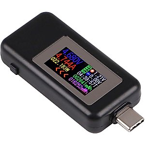 ICQUANZX Type-C USB Tester USB Power Meter, USB C Voltage Tester Multimeter 0-5A 4-30V Current Meter Tester, USB-C Charger Tester, Color Display Type C Voltmeter Ammeter.