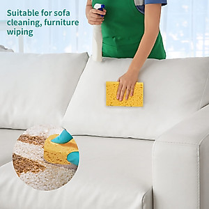 Pop-Up Sponges 6 Pack, REIDEA 100% Biodegradable Scrub for Kitchen - Non Scratch Odor Free Plant Based Dish Sponge - Eco-Friendly Wood Pulp Sponge (Colored, 6 Pack)