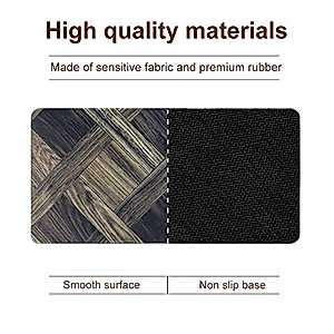 11.8x31.5 Inches Large Gaming Mouse Pad Mat with Stitched Edge Non-Slip Rubber Base Washable Resilient for Office Computers Laptop Table Mouse Pads Mats Accessory (Wood-Brain, X-Large)