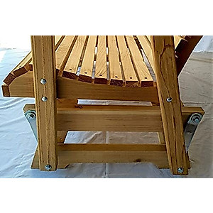 Kilmer Creek Rustic Finished 2' Cedar Porch Glider, Amish Crafted