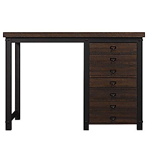 Twin Star Home 52" Uptown Loft Command Central Desk with Drawer - Saw Cut Espresso, OD6490-52-PD01