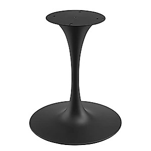 Modway Lippa Round Wood Grain 40" Dining Table, Black Natural