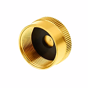 Hooshing 12PCS Solid Brass Refill 1 LB Propane Bottle Cap Gas Tank Cylinder Protect Sealed Cap for Outdoor Camping Stove Cooking BBQ