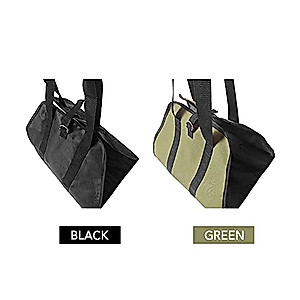 MengK Firewood Carrier Firewood Holder 600D Oxford Weather Resistant Wood Rack Storage Bag Log Tote