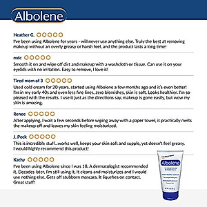 Albolene Face Moisturizer and Makeup Remover, Facial Cleanser and Cleansing Balm, Fragrance Free Cream, 3 Fl Oz (3 Pack)
