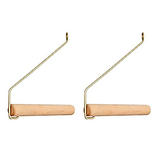 Alipis Towel Hooks 2pcs Living for Entryway Bathroom Organizer Peg Rack Hanger Smooth Coat Hook Door Scarves Bamboo Hooks Umbrellas Towel Wear- Hallway Adhesive Robe Wood Resistant Wall Towel Hook
