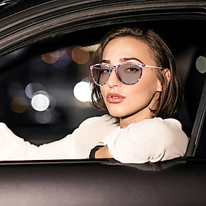 Myiaur CAT.2 Night Driving Glasses for Women Men, Polarized Night Vision Glasses Sunglasses Reduce Glare for Day & Night M8859