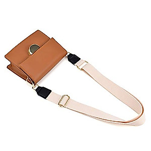 Bag/Purse Strap Replacement Crossbody Shoulder For Women Adjustable Jacquard Woven Guitar Strap Style (Apricot)