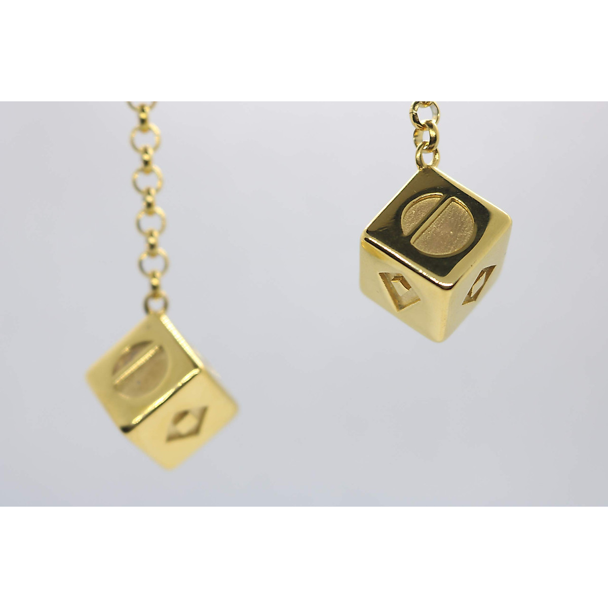 Custom 3d Stuff Smuggler's Dice Accurate Stainless Steel Gold Plated Deluxe Solo Dice - Shiny with Gift Box