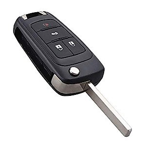 Flip Car Key Fob Replacement Keyless Entry Remote fits 2010-2017 Buick Allure Encore Lacrosse Regal Verano/Chevy Camaro Cruze Equinox Impala Malibu Sonic/GMC Terrain (OHT01060512)-2 Pack