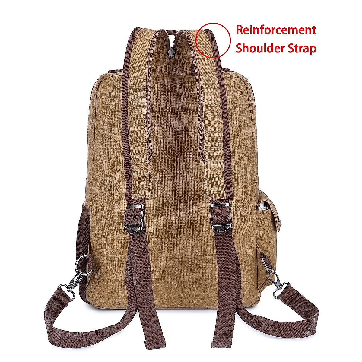 mygreen Sling Canvas Cross Body Messenger Bag Shoulder Backpack (Black-Zipper Shoulder)