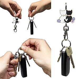 Finders Key Purse -Women’s Key Chain, Key Holder, Keychain Accessories, Key Ring, Cute Keychain, Keychain, Accessories, Car Keys Keychain, Two Kitties
